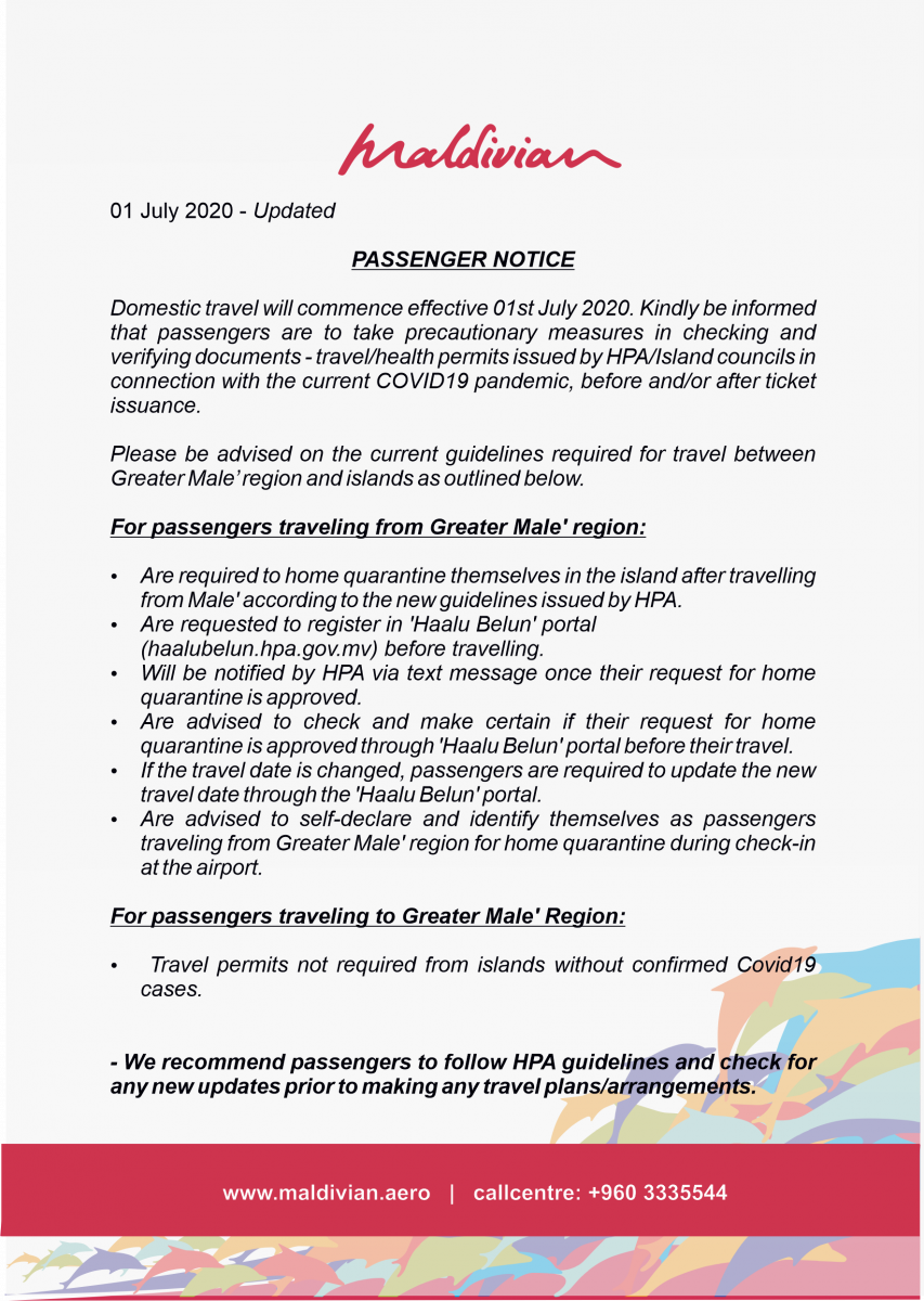 Important information to passengers | Jun 2020